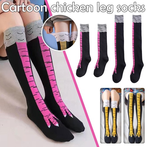 Chicken Socks Long Cartoon Leg Funny Stocking Feet Cotton Knee Thigh ...