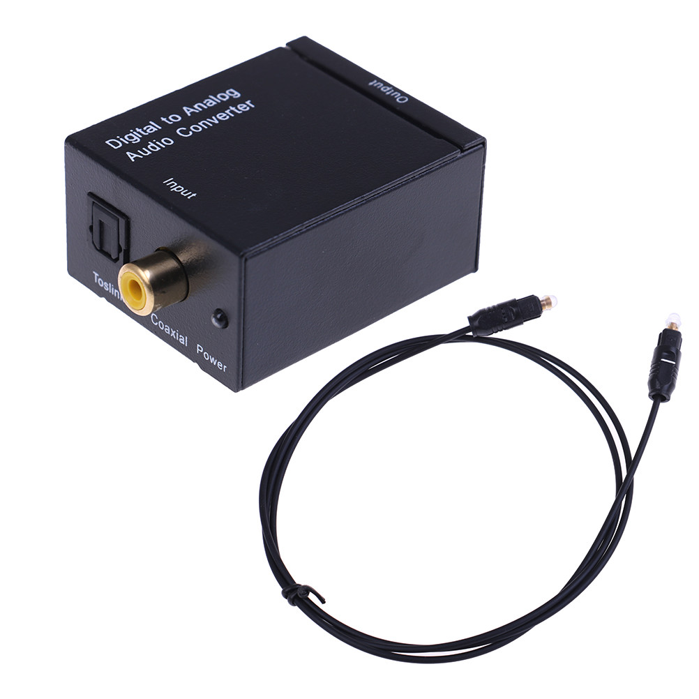 Optical coaxial toslink digital to analog audio converter adapter RCA ...