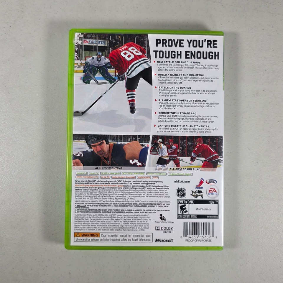 NHL 10 (Microsoft Xbox 360) CIB Complete W/ Manual Tested | eBay