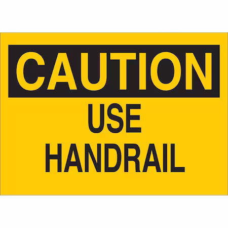 BRADY 122455 Caution Sign, 7" H, 10" W, Aluminum, Rectangle, English ...
