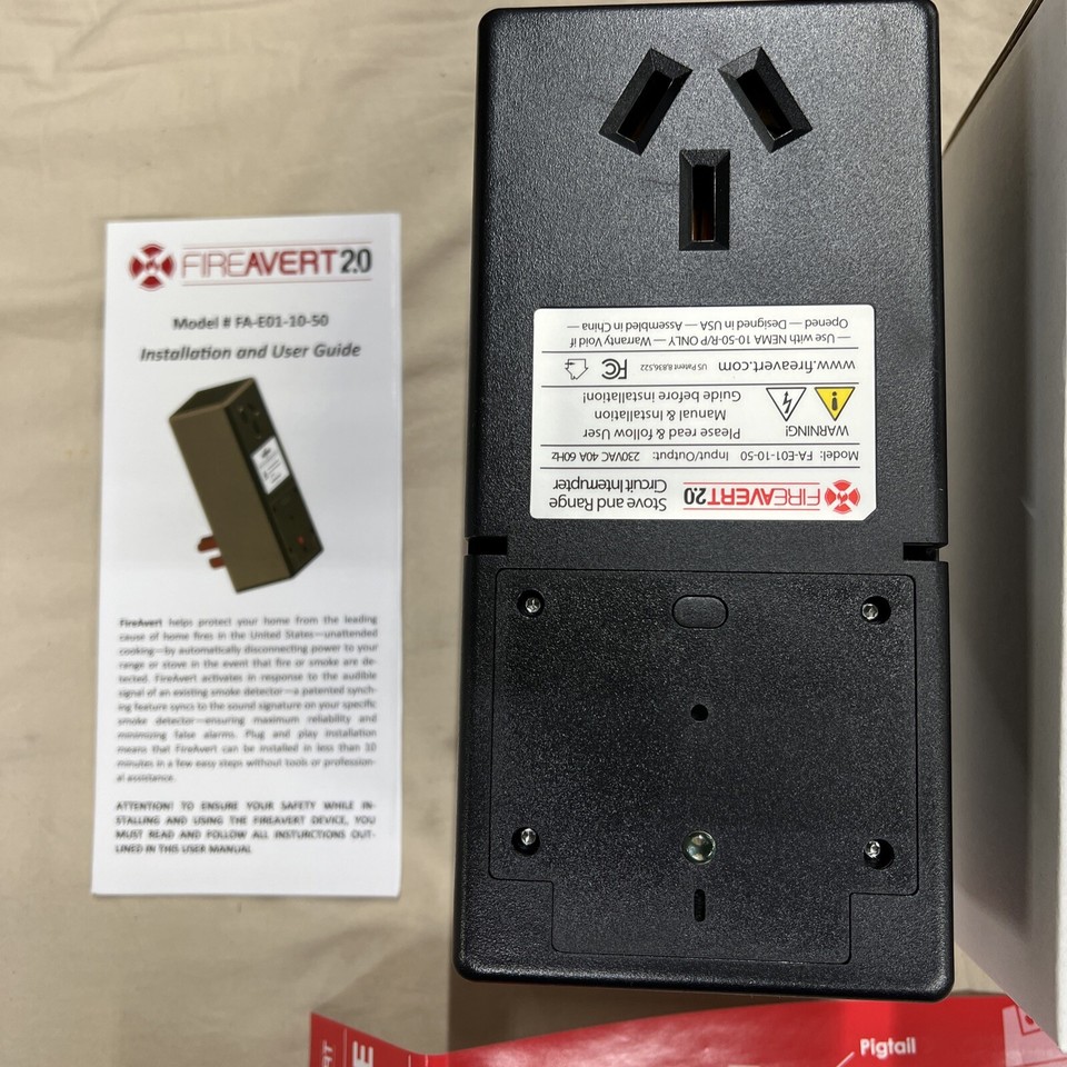 Fire Avert Electric Auto Stove Shut-off Safety Device 3 Prong FA-E01-10 ...