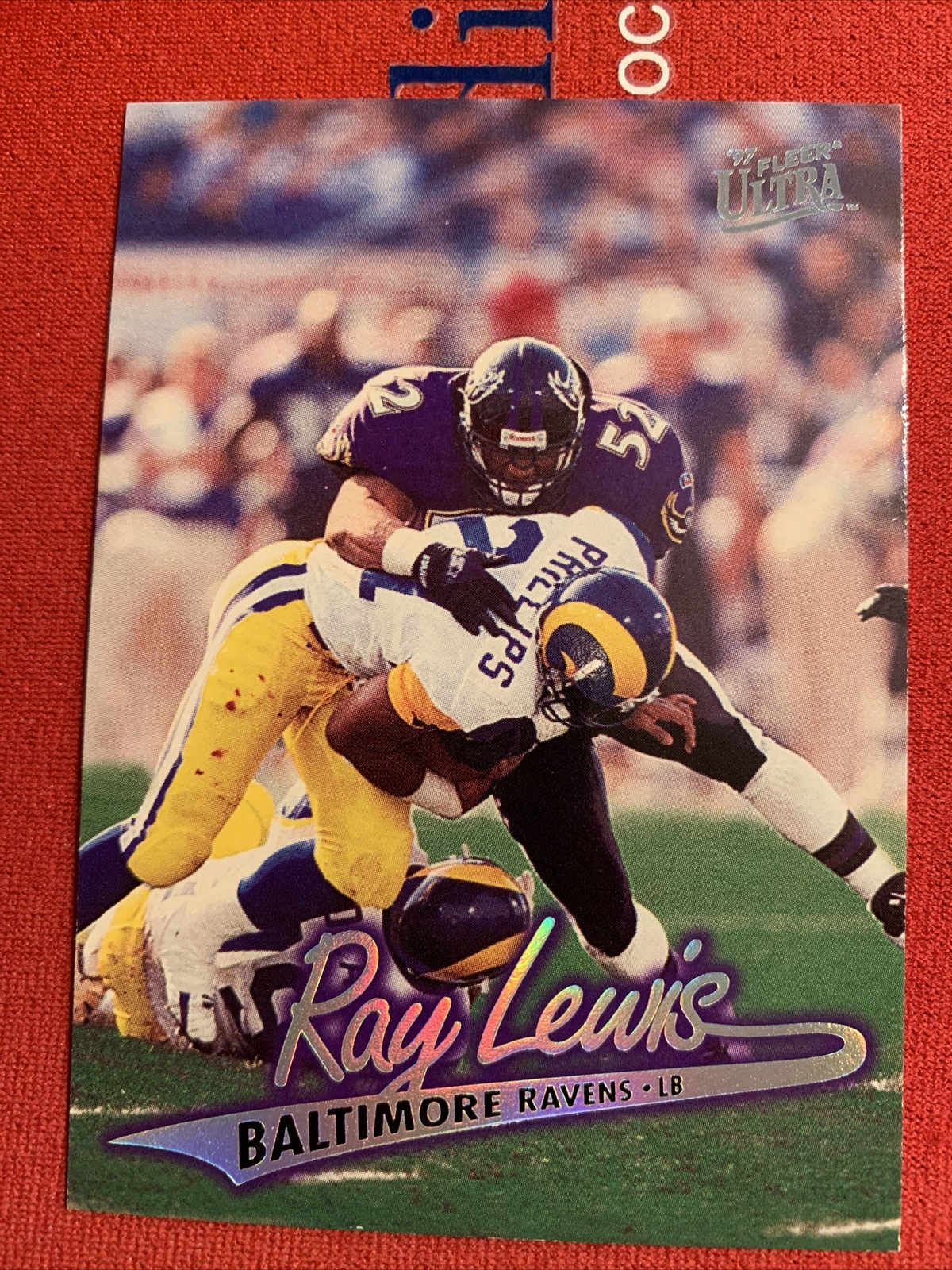 1997 Fleer Ultra Ray Lewis #116 Rookie Stats Vintage Card Centered Nice ...