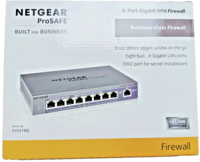 Netgear FVS318G-200EUS ProSAFE 8-Port Gigabit VPN Firewall | eBay