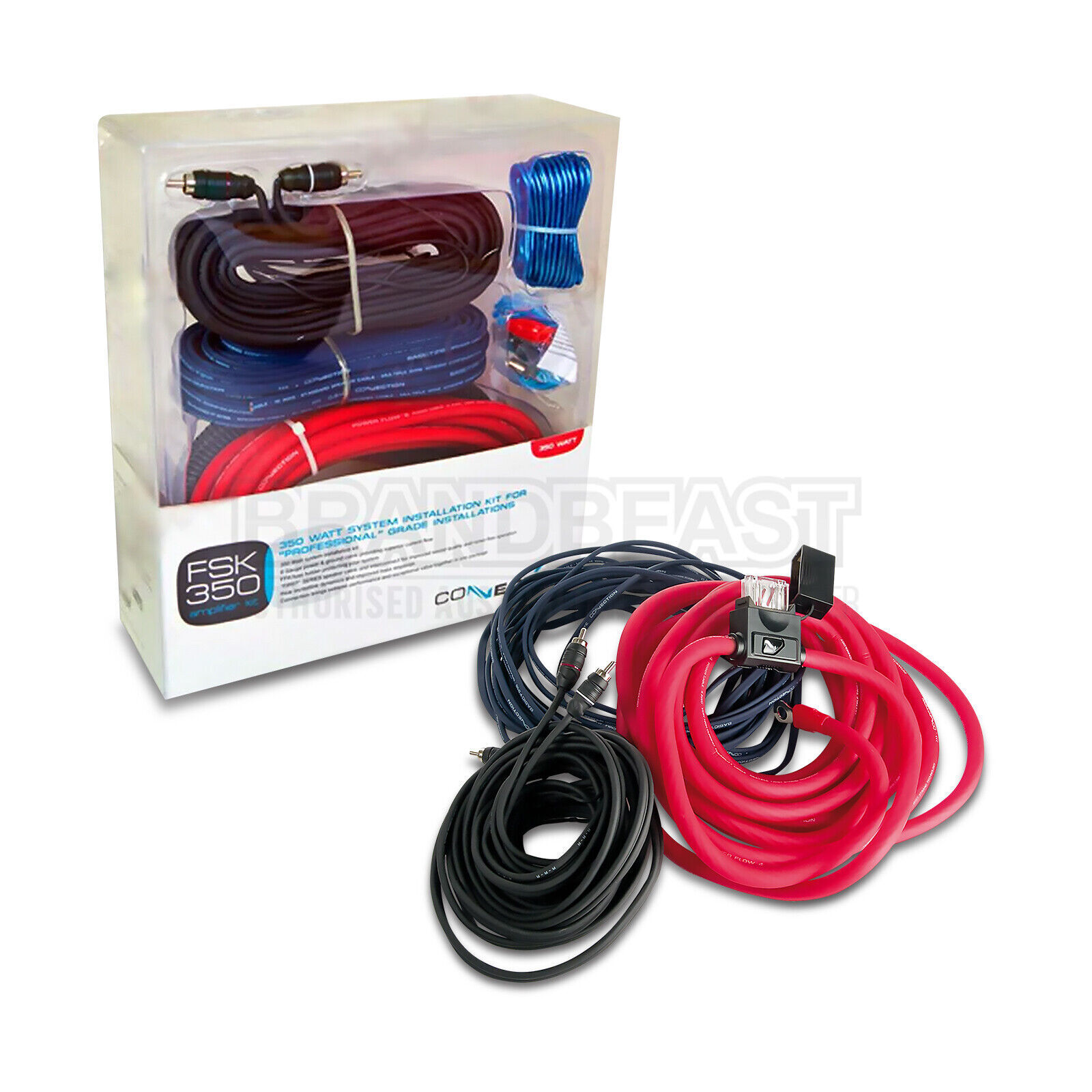 Connection FSK 350 350W 8 AWG 60A Power & Ground Cable Amplifier Kit | eBay