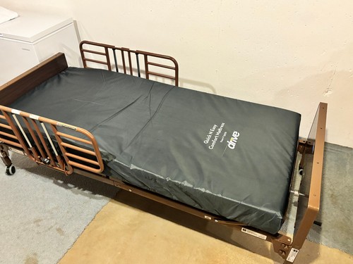 Medline Basic Semi-Electric Hospital Bed with adjustable Height ...