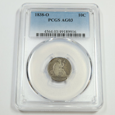 1838 O PCGS AG3 - Silver Seated Dime - US Coin #49429A | eBay