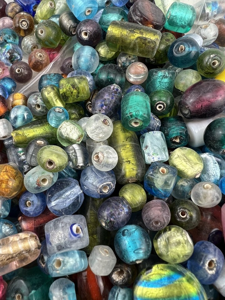 800+ PCS ASSORTED MULTI-COLOR GLASS BEADS JEWELRY CRAFT MAKING LOOSE ...