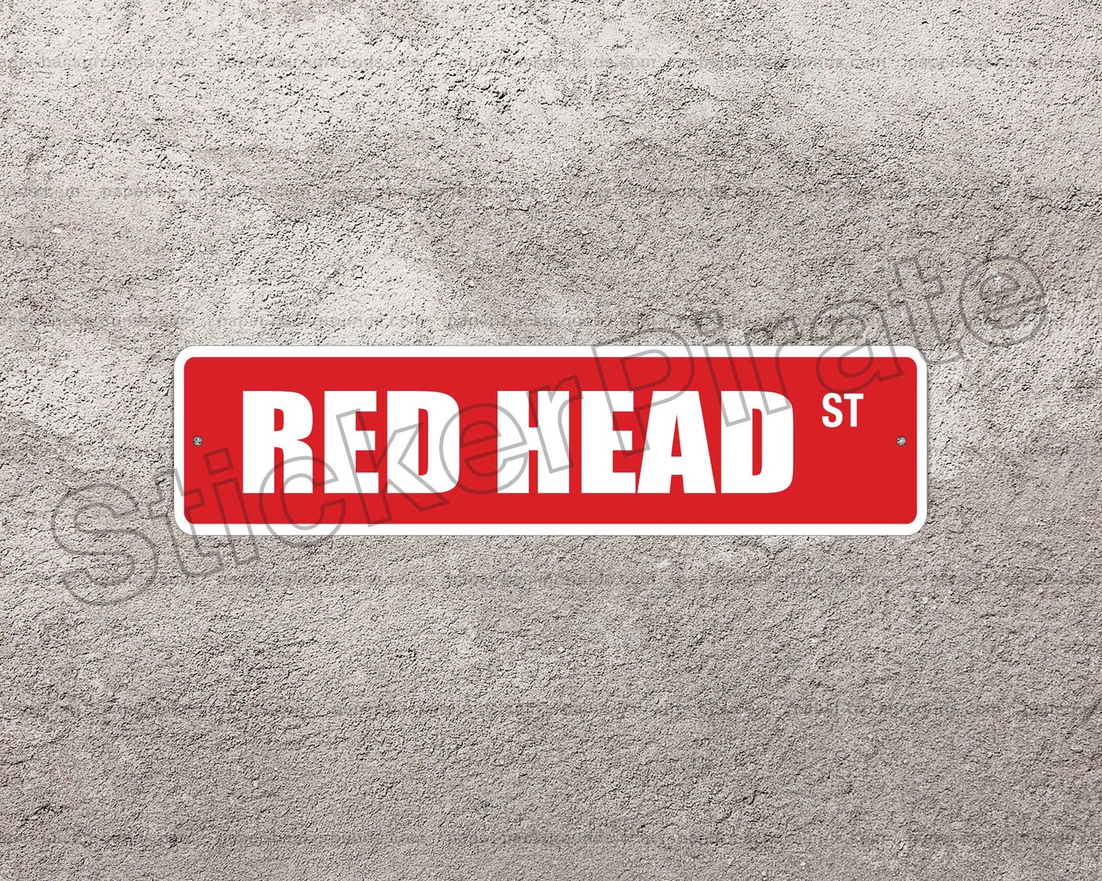 *Aluminum* Red Head 4" x 18" Metal Novelty Street Sign SS 3026 | eBay