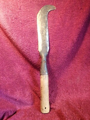 ANTIQUE 1800-s HANDFORGED BUSH AXE BILL HOOK w 2 SHARP EDGES SWEDEN ...