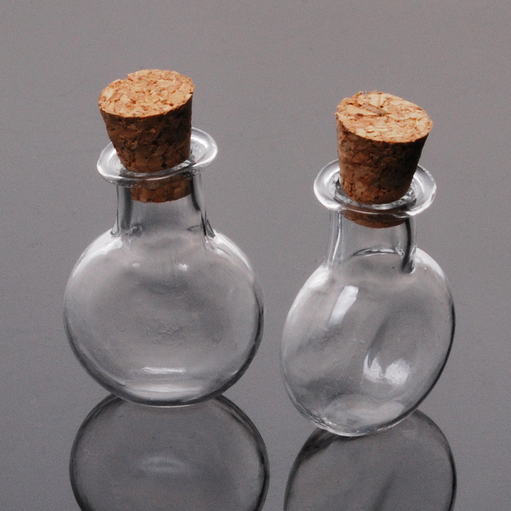 Wholesale 10pcs Tiny Clear Glass Bottles Empty Glass Bottle With Cork ...