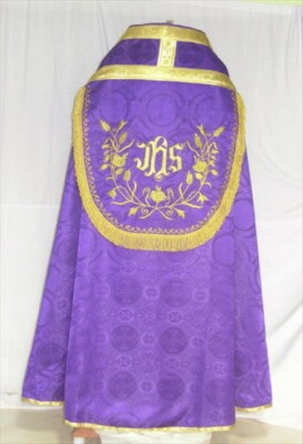 Violet Purple Cope Vestment Stole Benediction Lined Latin Mass Trad ...