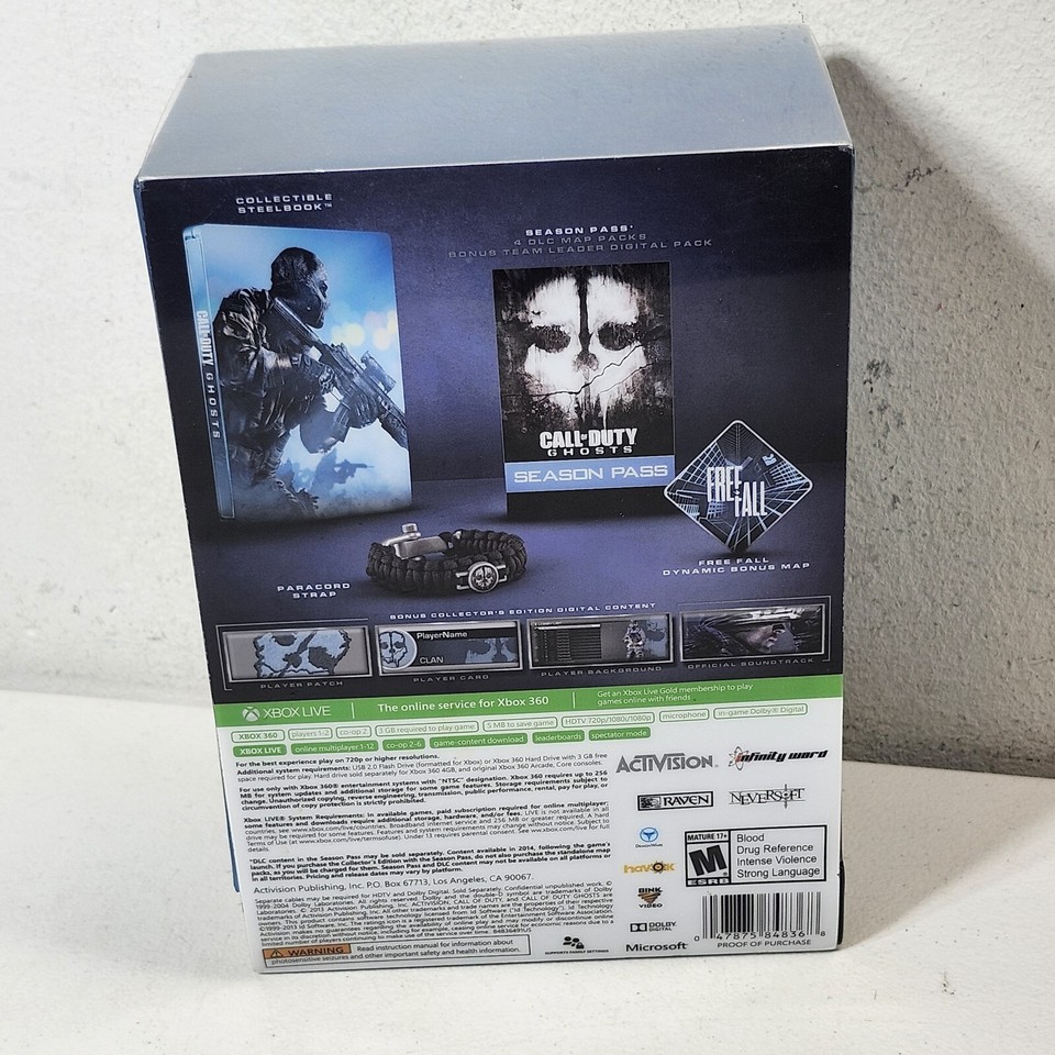 Call of Duty: Ghosts Hardened Edition (Microsoft Xbox 360, 2013) No ...