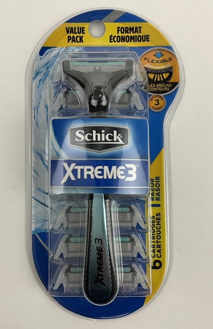 Schick Xtreme3 Mens Cartridge Razor Value Pack 1 Handle 6 Cartridges | eBay