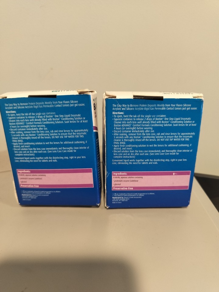 2x Boston One Step Liquid Enzyme Cleaner Protein Remover 0.01 Fl Oz 2PK ...