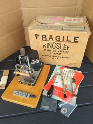 Stamping & Embossing - Kingsley Machine