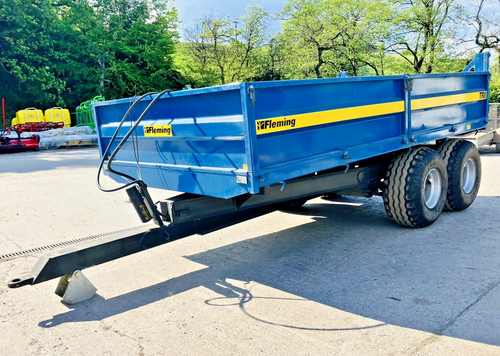 USED FLEMING 8 TONNE DROPSIDE TIPPING TRAILER, Option of ramps, Very ...