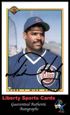 1990 Bowman Mike Harkey #28 Authentic Autographed Card Chicago Cubs | eBay