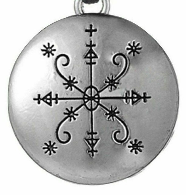 MET Kalfou Voodoo Pendant LOA Veve Tahiti Change Hoodoo Talisman Cord ...