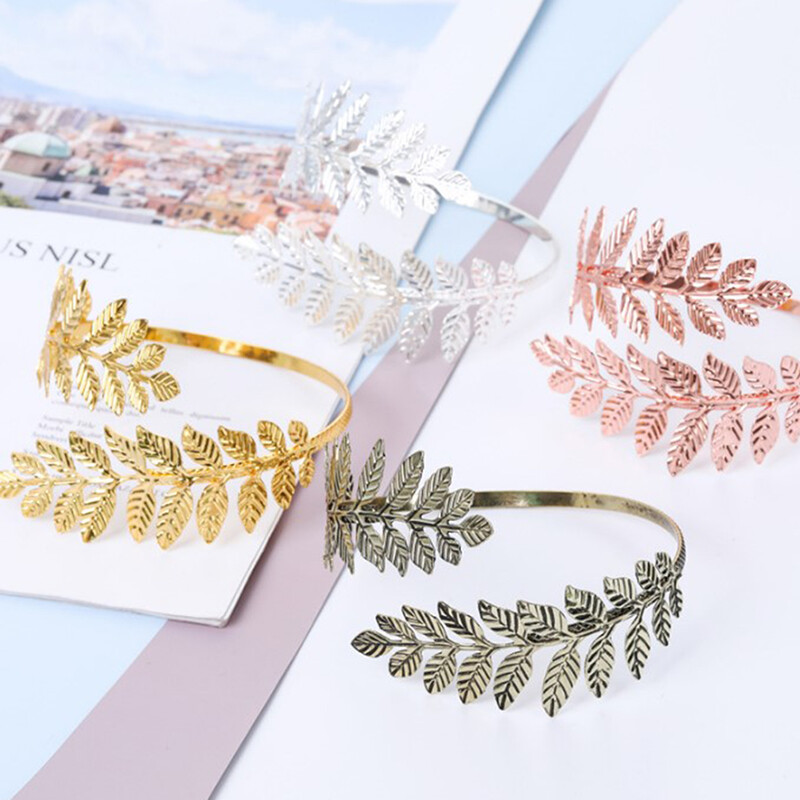 Metal Greek Roman Laurel Leaf Bracelet Armband Upper Arm Cuff Armlet ...
