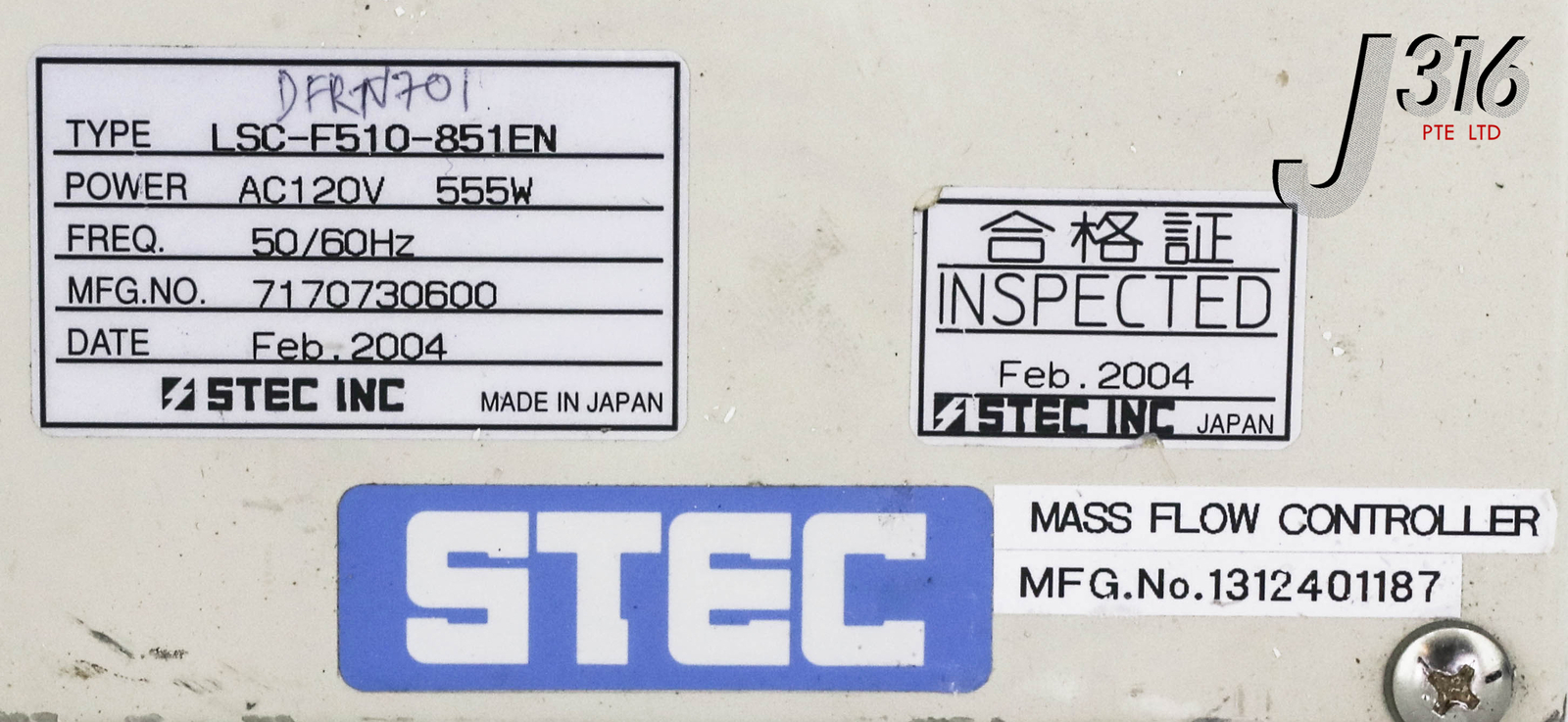13377 HORIBA STEC LIQUID SOURCE/MASS FLOW CNTLR, AC120V, 555W LSC-F510 ...