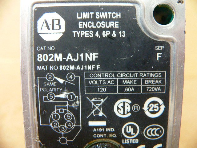Allen Bradley 802M-Aj1nf Limit Switch | eBay