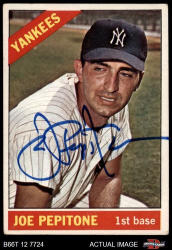 1966 Topps #79 Joe Pepitone Yankees AUTO Signed | eBay