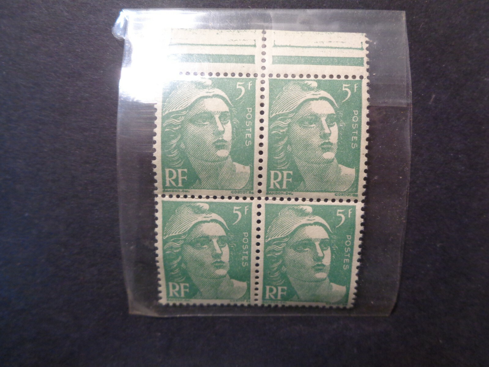 Vintage lot of 4 Stamps, Connected, Postes 5F, RF, Cortot, Greek Greece ...