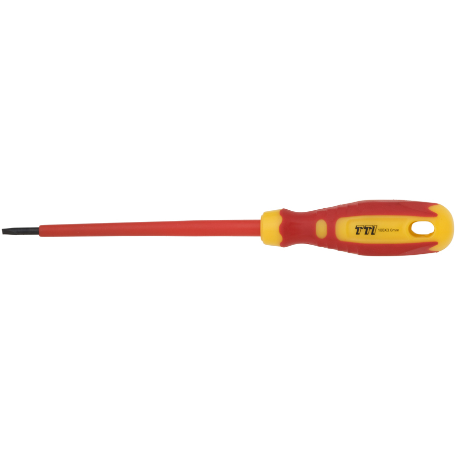 TTI INSULATED SLOT SCREWDRIVER 1000V Comfortable Grip – 3mm, 4mm, 5.5mm ...