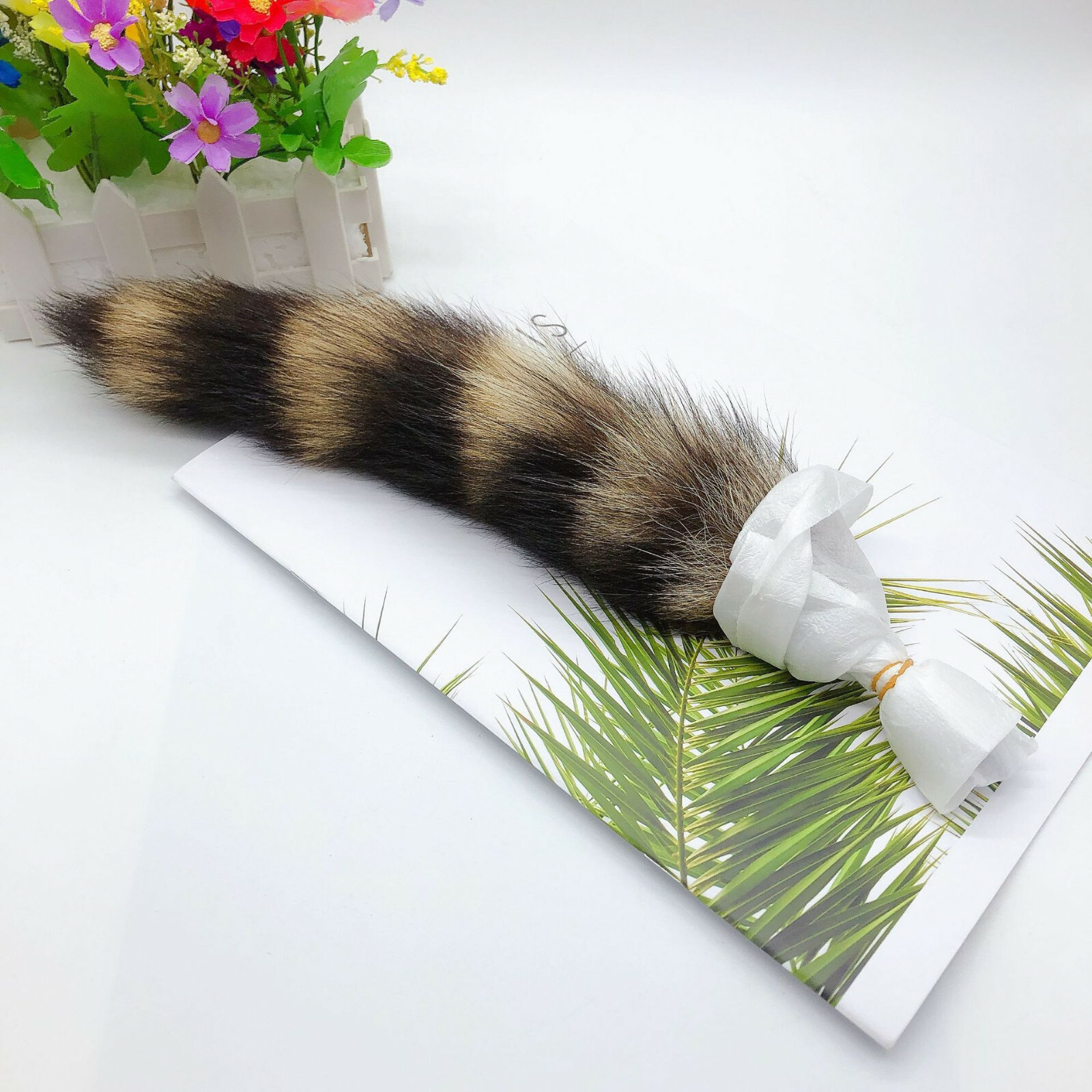 25cm Real Raccoon Fur Tail Plug Anal-Butt Plug Adult Sex Games Cosplay ...