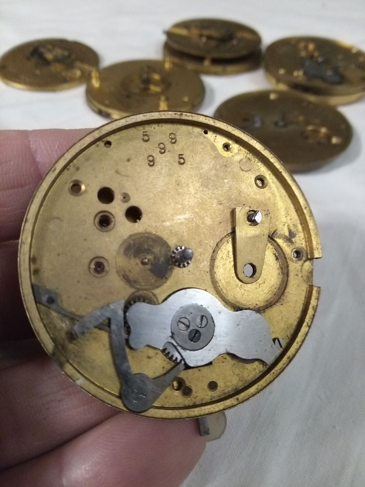 Six Vintage WALTHAM Pocket Watch Movements for Parts or Repair (Lot ...