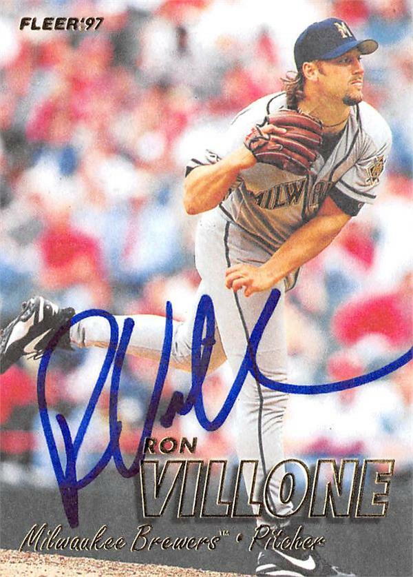 Ron Villone autographed Baseball Card (Milwaukee Brewers, SC) 1997 ...