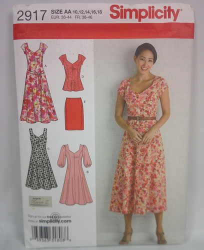 Simplicity Sewing Pattern 2917 Ladies Summer Dress Skirt Blouse Tunic ...
