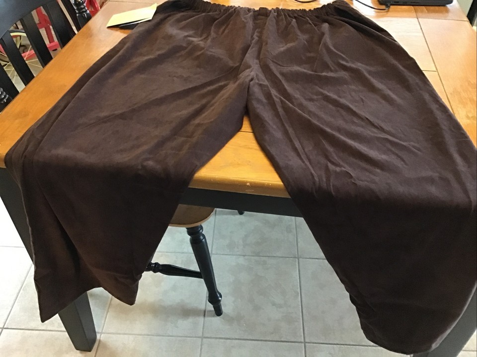 Susan Graver Style Poly Faux Suede Pullon Elastic Waist Pants Size 3X ...