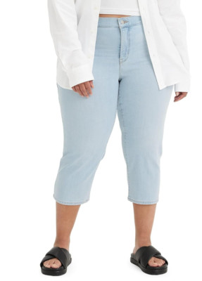 Levi's 311 Shaping Skinny Denim Capris Jeans Light Wash Plus Size 20W ...
