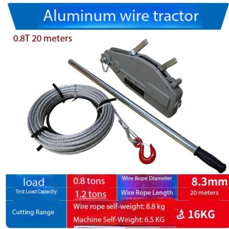Towing Machine Wire Rope Hand Chain Hoist Electric Tensioner Puller | eBay