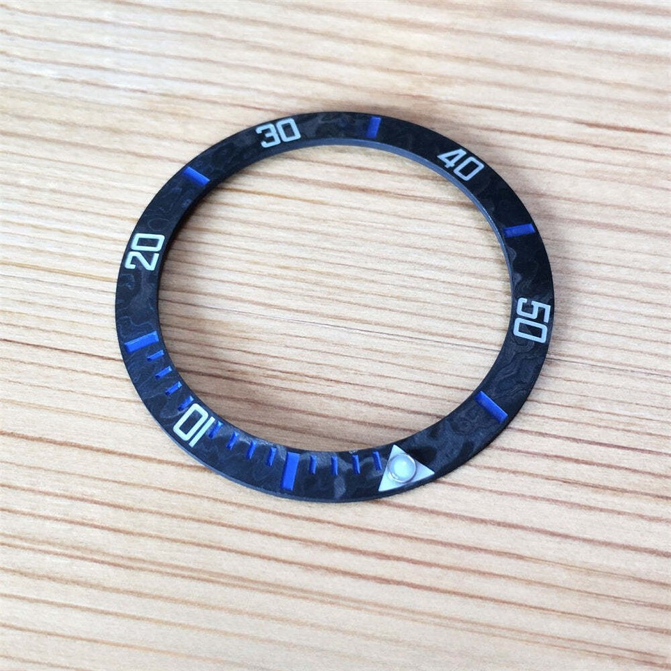 116610 Carbon Watch Bezel Insert Buckle Clasp for DIW Rolex Submariner ...