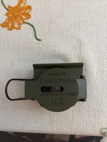 Cammenga G.I. Military Phosphorescent Lensatic Compass Model 27 w/case ...