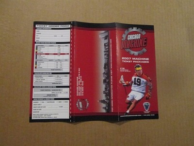 MLL Chicago Machine Vintage Defunct 2007 Team Logo Ticket Packages ...