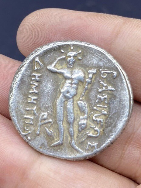 Ancient Bactria Bactrian Eucratides solid silver tetradrachm Coin Ca ...
