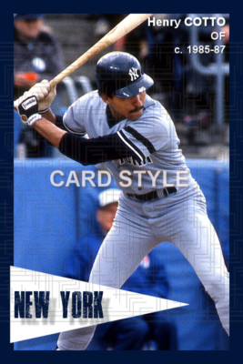 Henry Cotto - c. 1985-87 New York Yankees - choose a size - full color ...