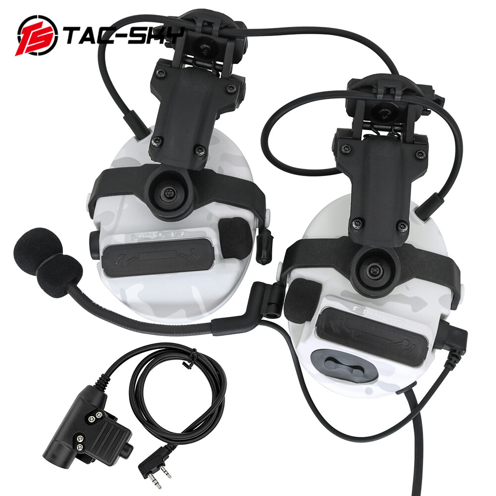TS TAC-SKY COMTA III Tactical Headset ARCrail Helmet Mount Version +u94 ...