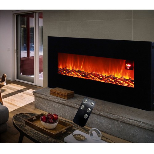 Modern Electric Fire Surround Complete Fireplace With LED Light ...