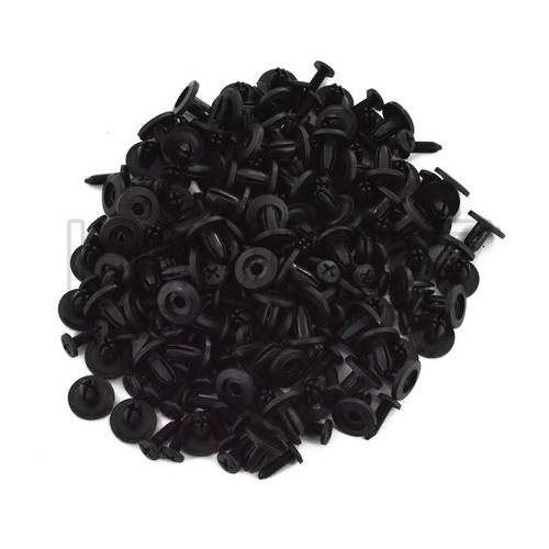100Pcs 6mm Hole Car Plastic Rivets Fastener Fender Bumper Clips ...