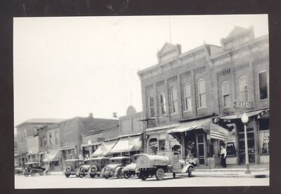 REAL PHOTO AUBURN ILLINOIS DOWNTOWN STREET SCENE OLD CARS POSTCARD COPY ...