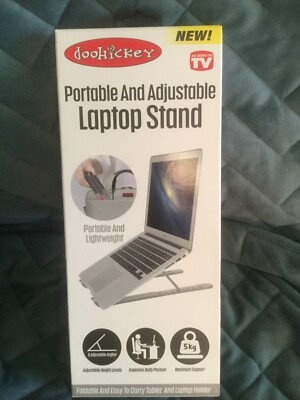 AS SEEN ON TV DOOHICKEY PORTABLE ADJUSTABLE LAPTOP STAND - NEW | eBay