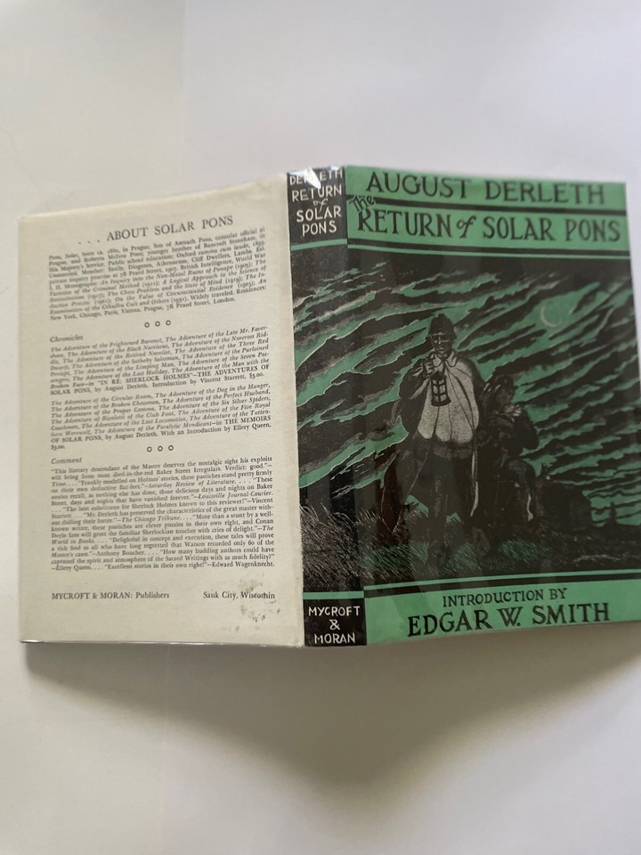 The Return of Solar Pons August Derleth Mycroft & Moran/Arkham House ...