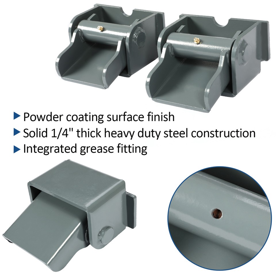2Pcs Steel Dump Body Truck Trailer Hinge Heavy Duty Greasable Weld On ...
