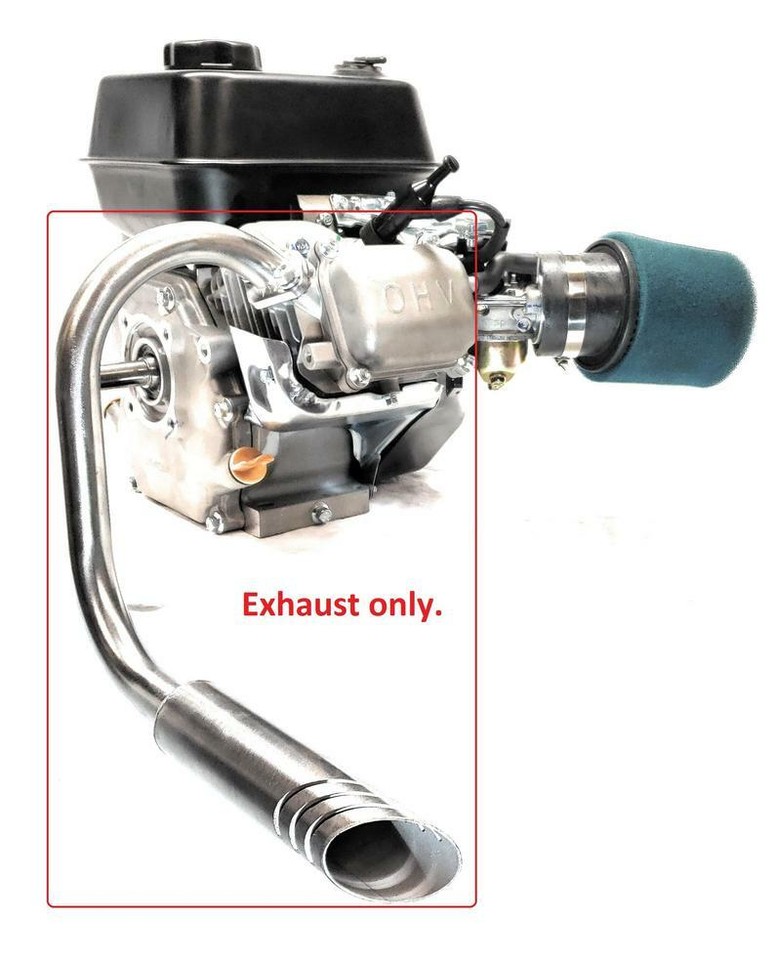 Mini Bike custom Exhaust Header Pipe for Predator 212cc, Honda GX160 ...
