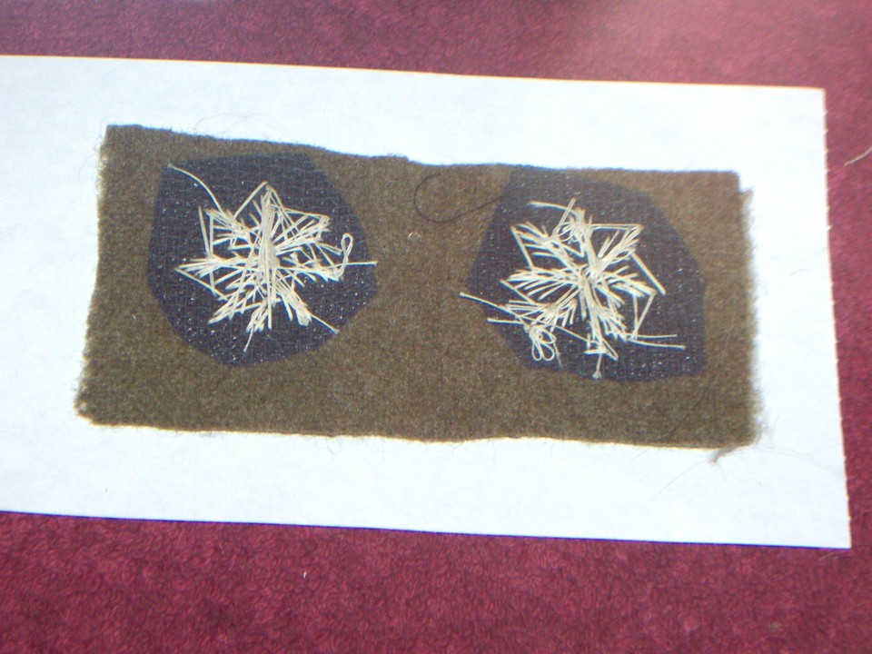 2 ORIG. WW I SILVER BULLION BROWN WOOL LT. COLONEL OFFICER'S RANK ...