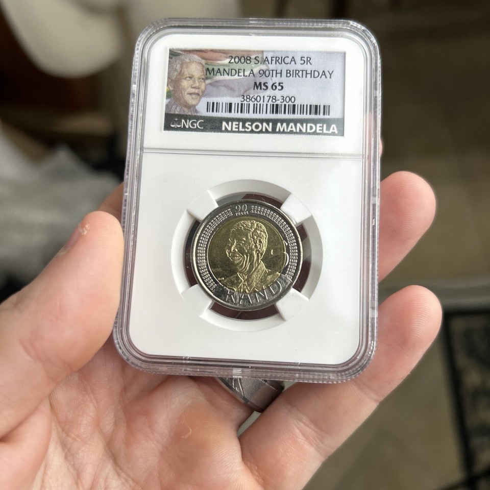 2008 South Africa Nelson Mandela 5 Rand – NGC MS65 Coin Commemorative ...
